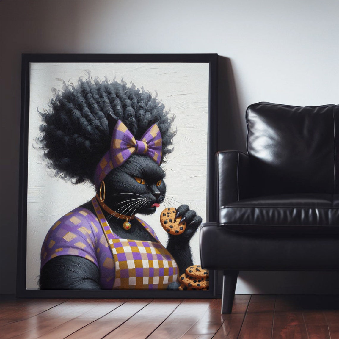 Black Kitchen Wall Art Print, African American Decor, Canvas Poster ...