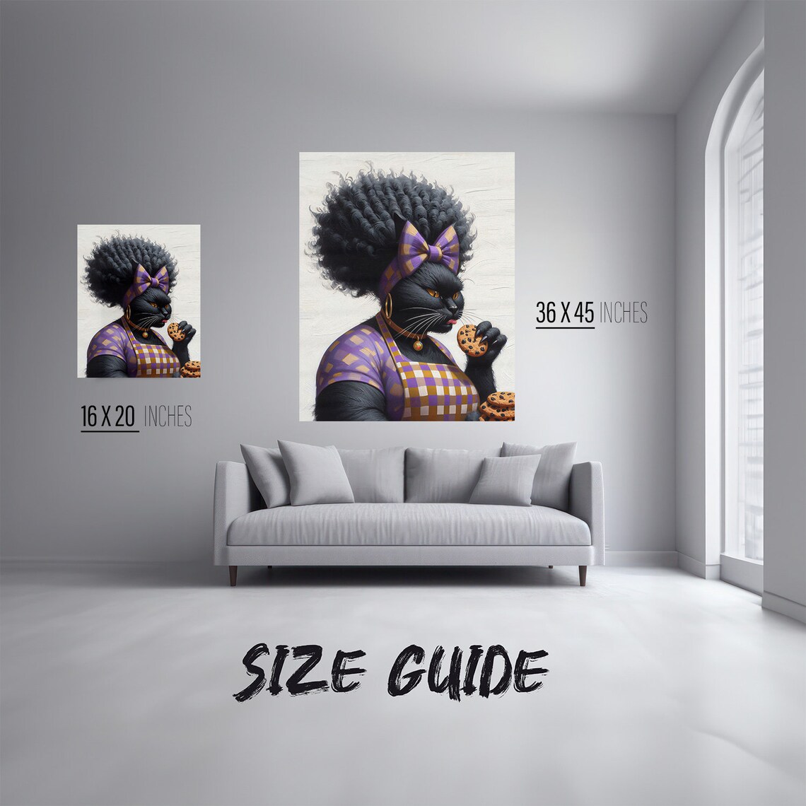 Black Kitchen Wall Art Print, African American Decor, Canvas Poster ...