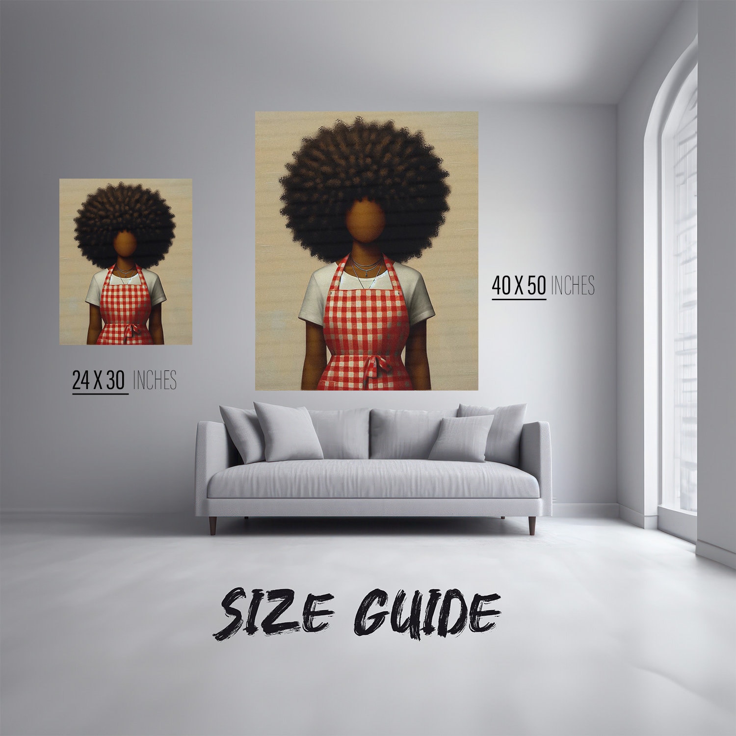 African American Kitchen Wall Decor, Black Female Chef Art, Canvas ...