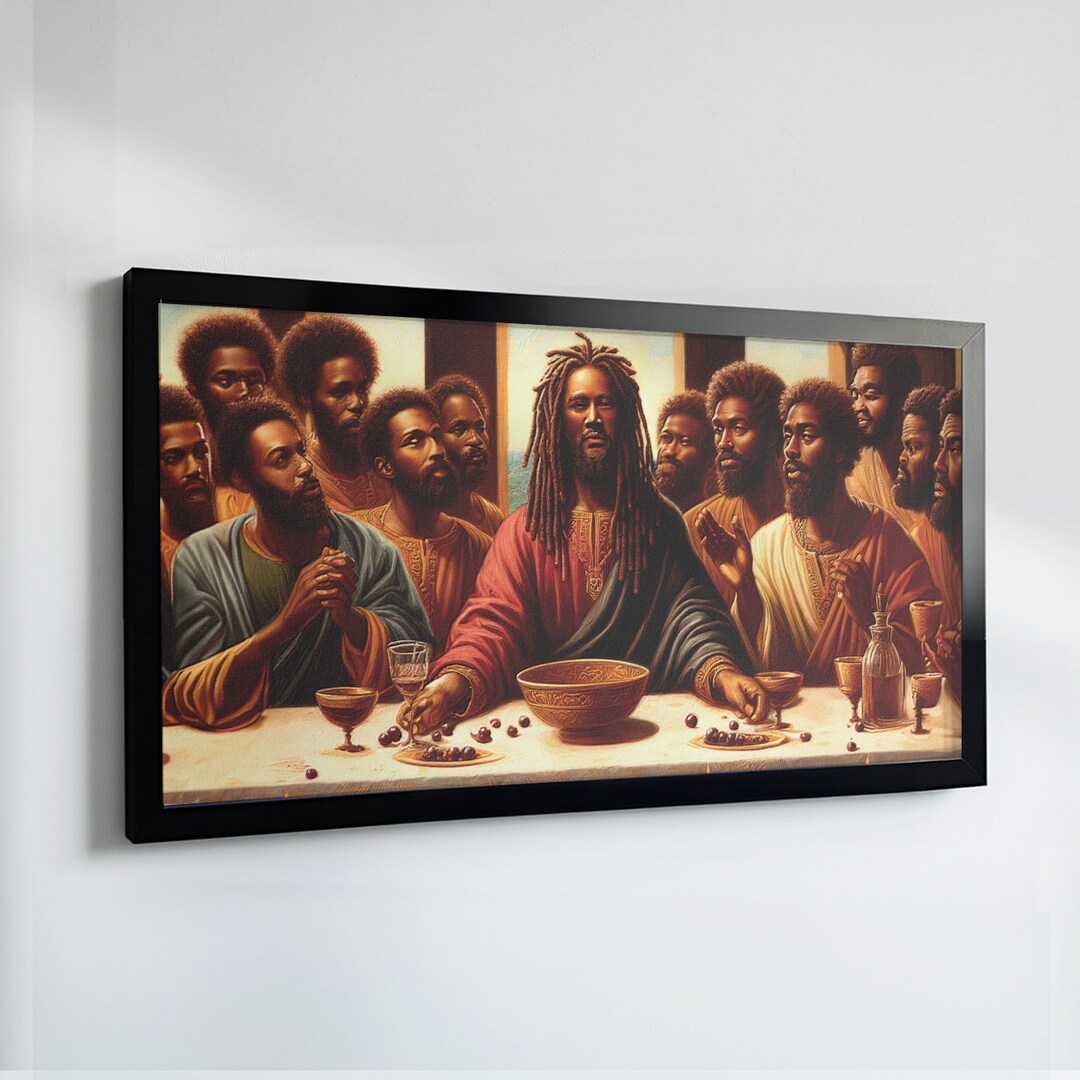 Black Last Supper, Jesus Wall Art, African American Dining Room Print ...
