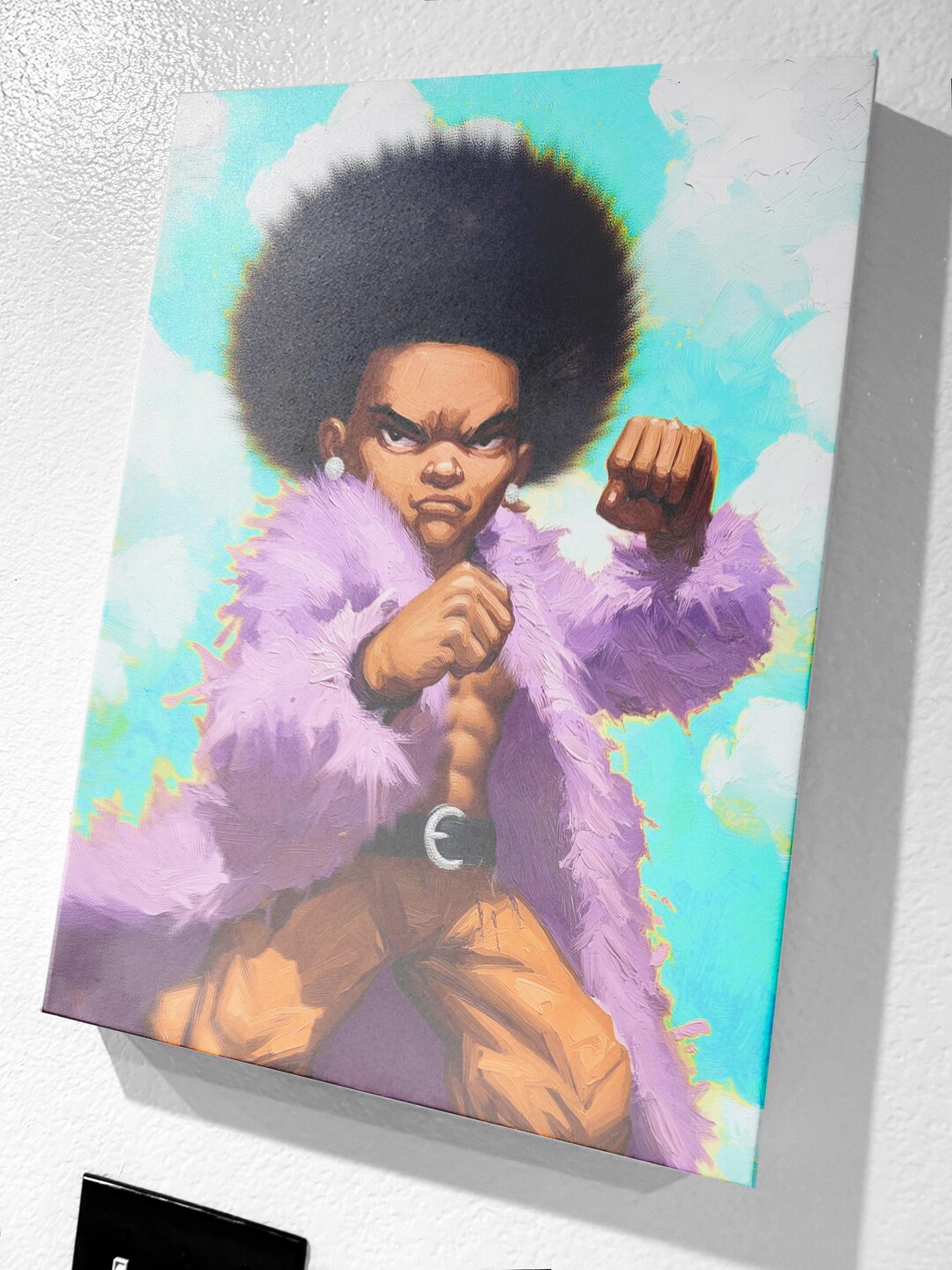 Dope Black Anime Street Art, Hypebeast Wall Canvas, African American ...