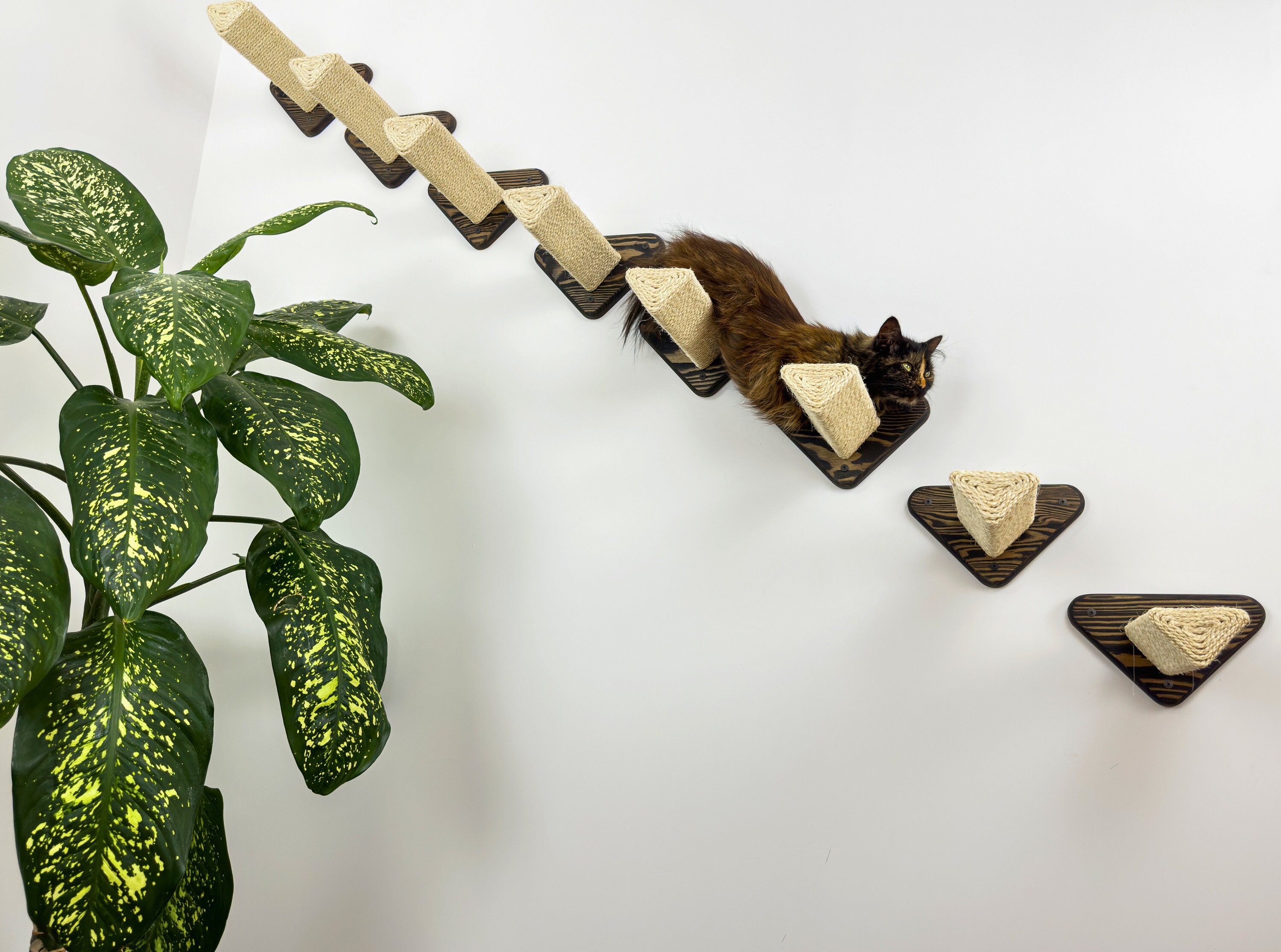 Cat Floating Steps Set of 8 Triangular Steps for Cat Play Furniture ...