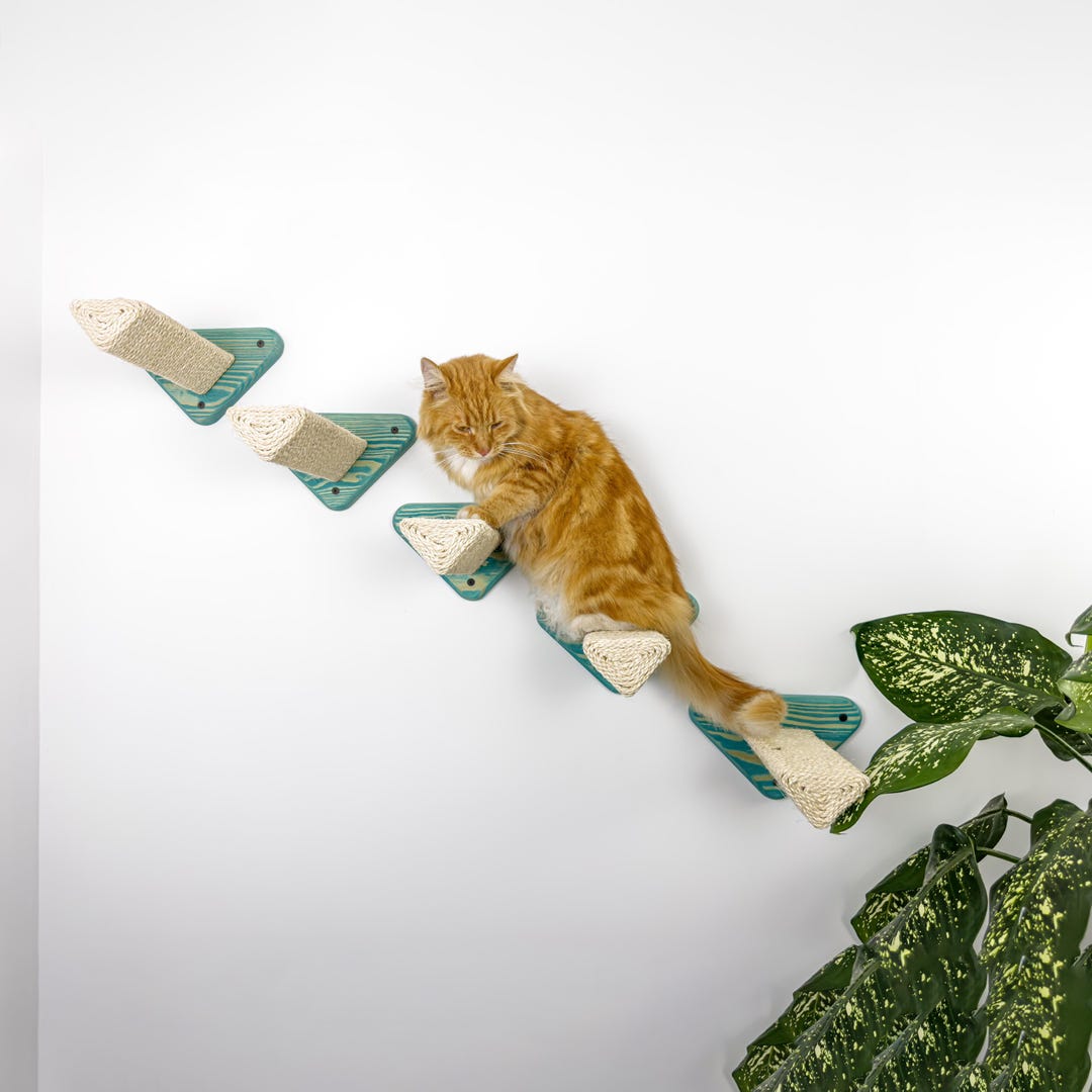 Cat Floating Steps, Wall Furniture Shelves Climb Pole, Bridge Ladder ...