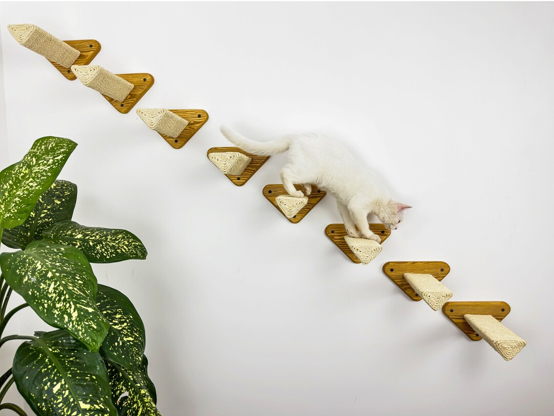 Cat Floating Steps Set of 8 Triangular Steps for Cat Play Furniture ...
