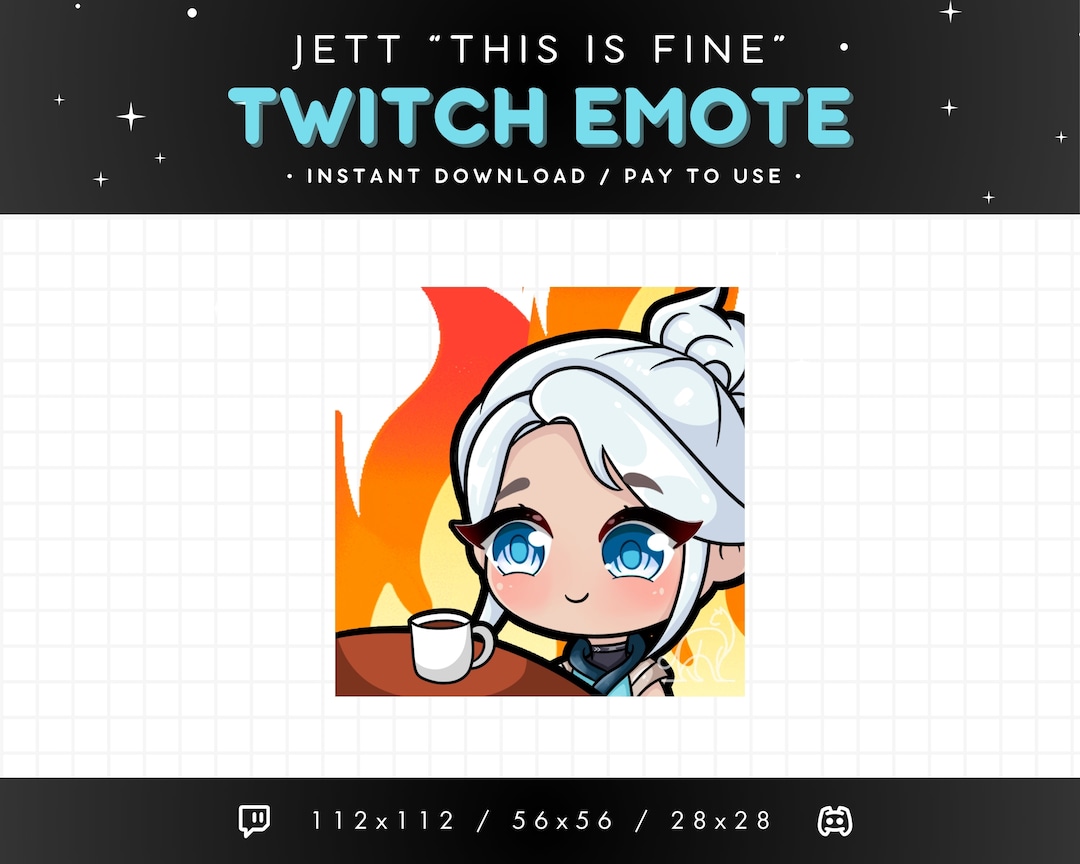 Valorant Jett Twitch Emote this is Fine Jett Discord Emote, Jett ...