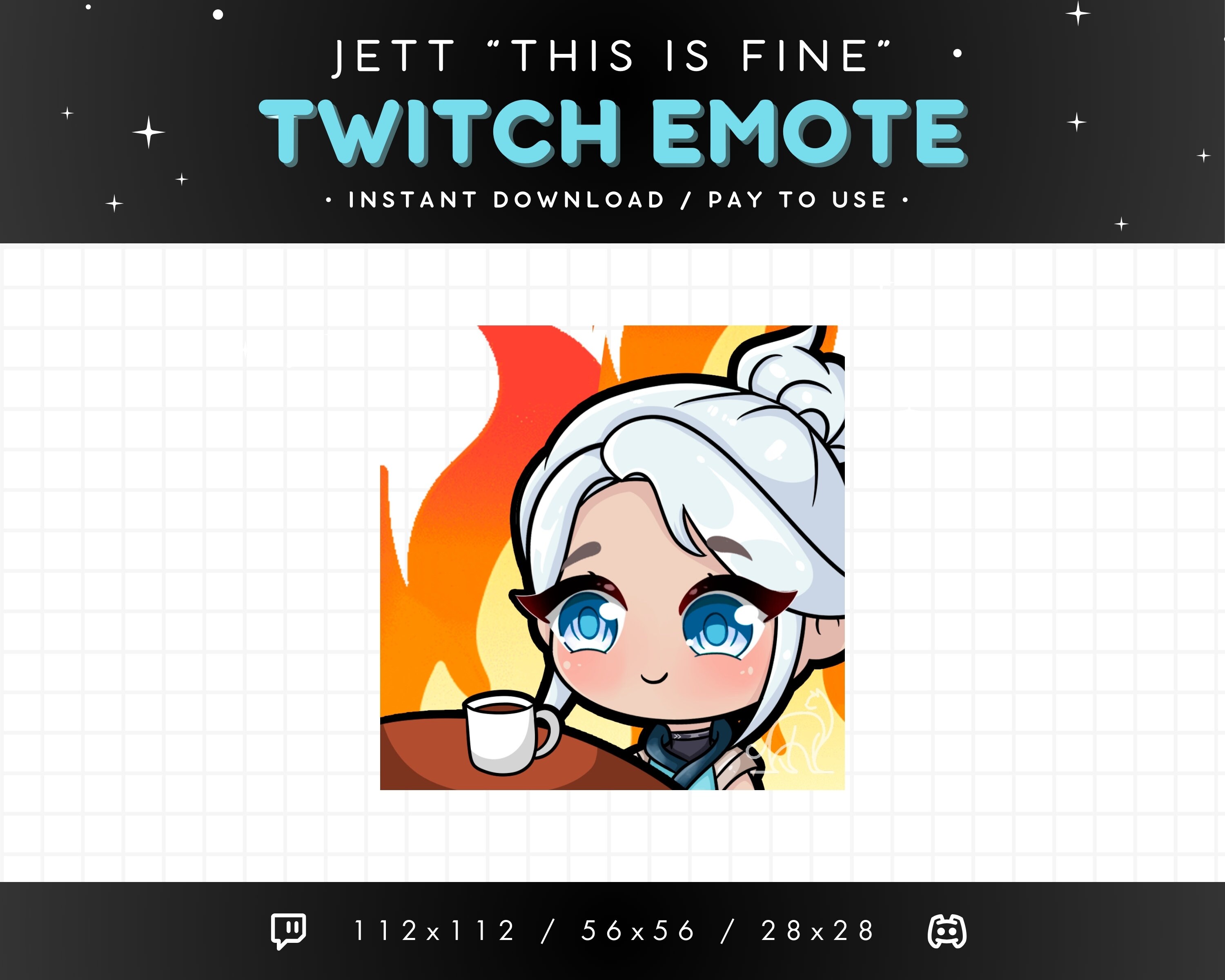 Valorant Jett Twitch Emote this is Fine Jett Discord Emote, Jett ...