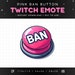 Pink Ban Button Twitch Emote - Ban Button Emote, Ban Discord Emote ...