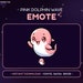 Cute Pink Dolphin Twitch Emote - Waving Dolphin Emote, Dolphin Discord ...