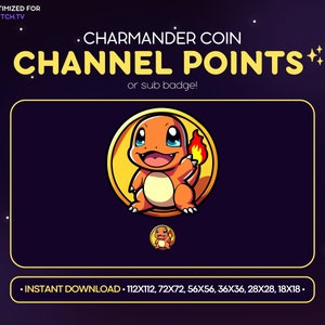 Charmander Coin Twitch Channel Point Icon, Sub Badge, Emote - Discord ...
