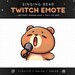 Cute Bear Twitch Emote Singing Bear Emote, Bear Discord Emote, Gaming ...