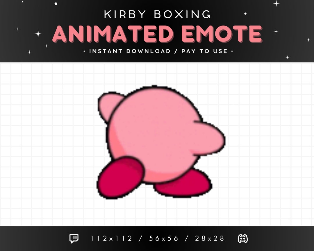 Kirby Boxing Animated Emote Animated Twitch Emote, Streaming Assets ...