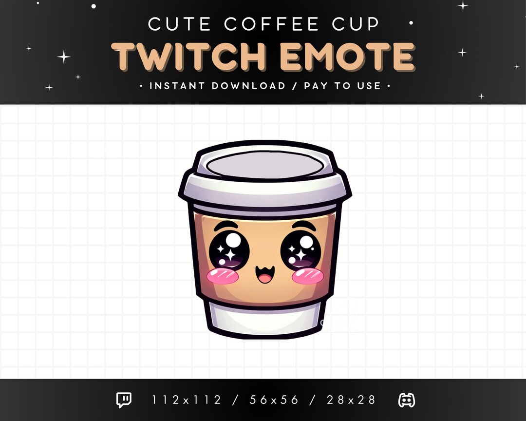 Blushing Coffee Cup Twitch Emote Tea Coffee Emote, Cute Coffee Discord ...