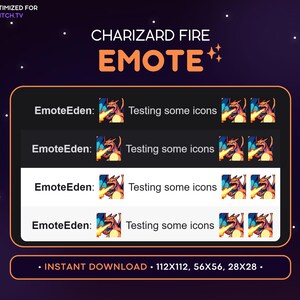 Charizard Twitch Emote - Spitting Fire Charizard Pokemon, Discord ...