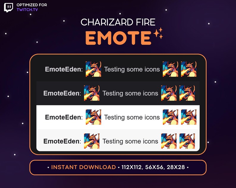 Charizard Twitch Emote - Spitting Fire Pokemon Discord Server Emoji ...