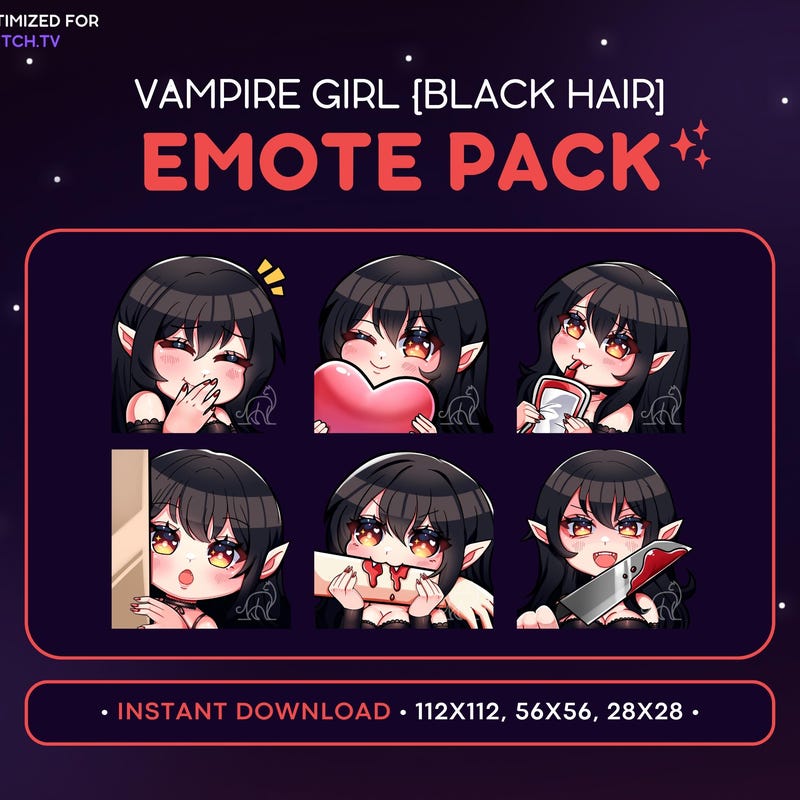 Vampire Girl Anime - Etsy