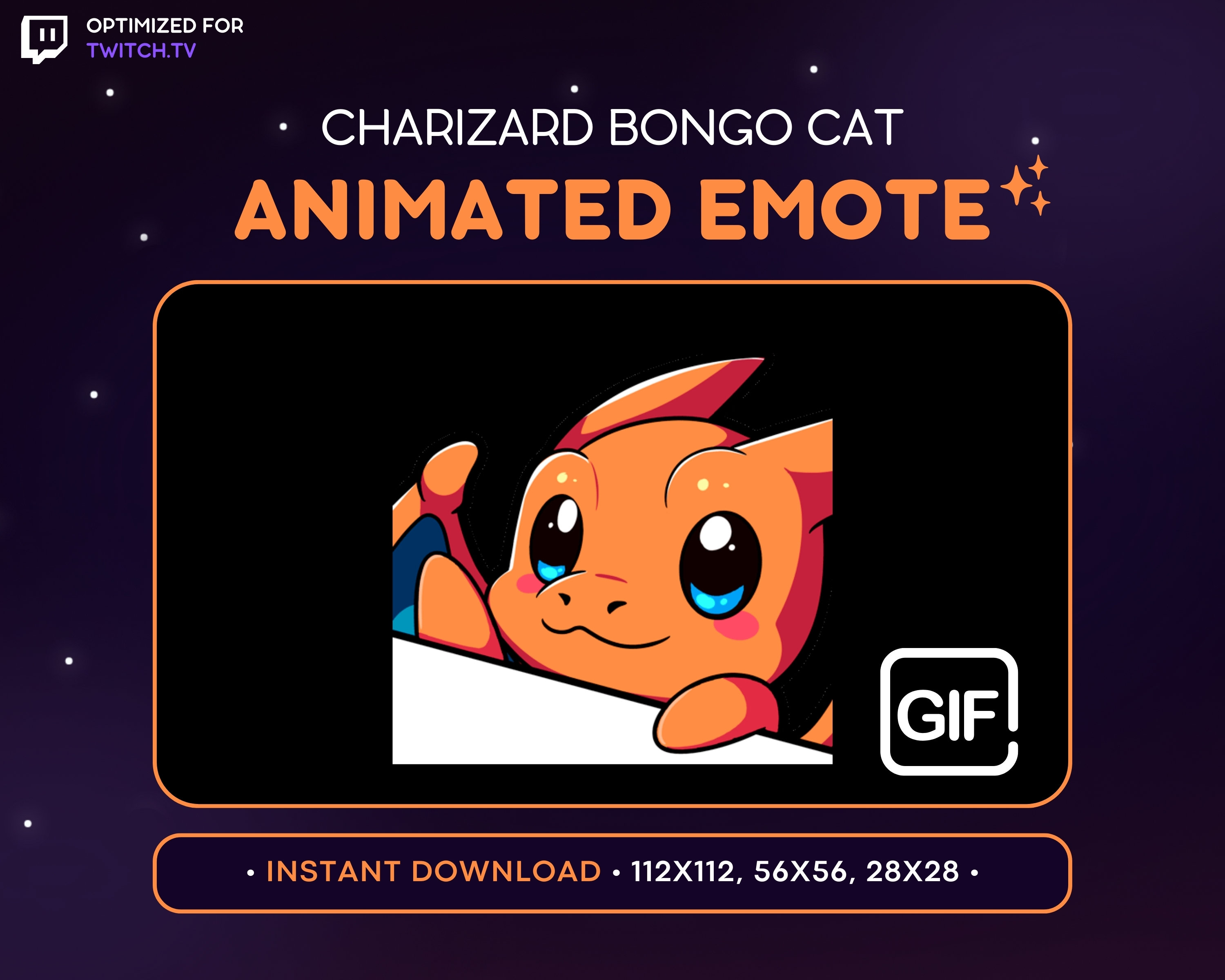 ANIMATED Charizard Bongo Cat Twitch Emote Pokemon Charizard Discord ...