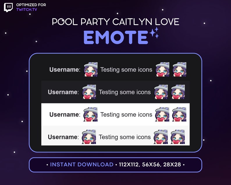 Pool Party Caitlyn Twitch Emote - Love Caitlyn League of Legends ...