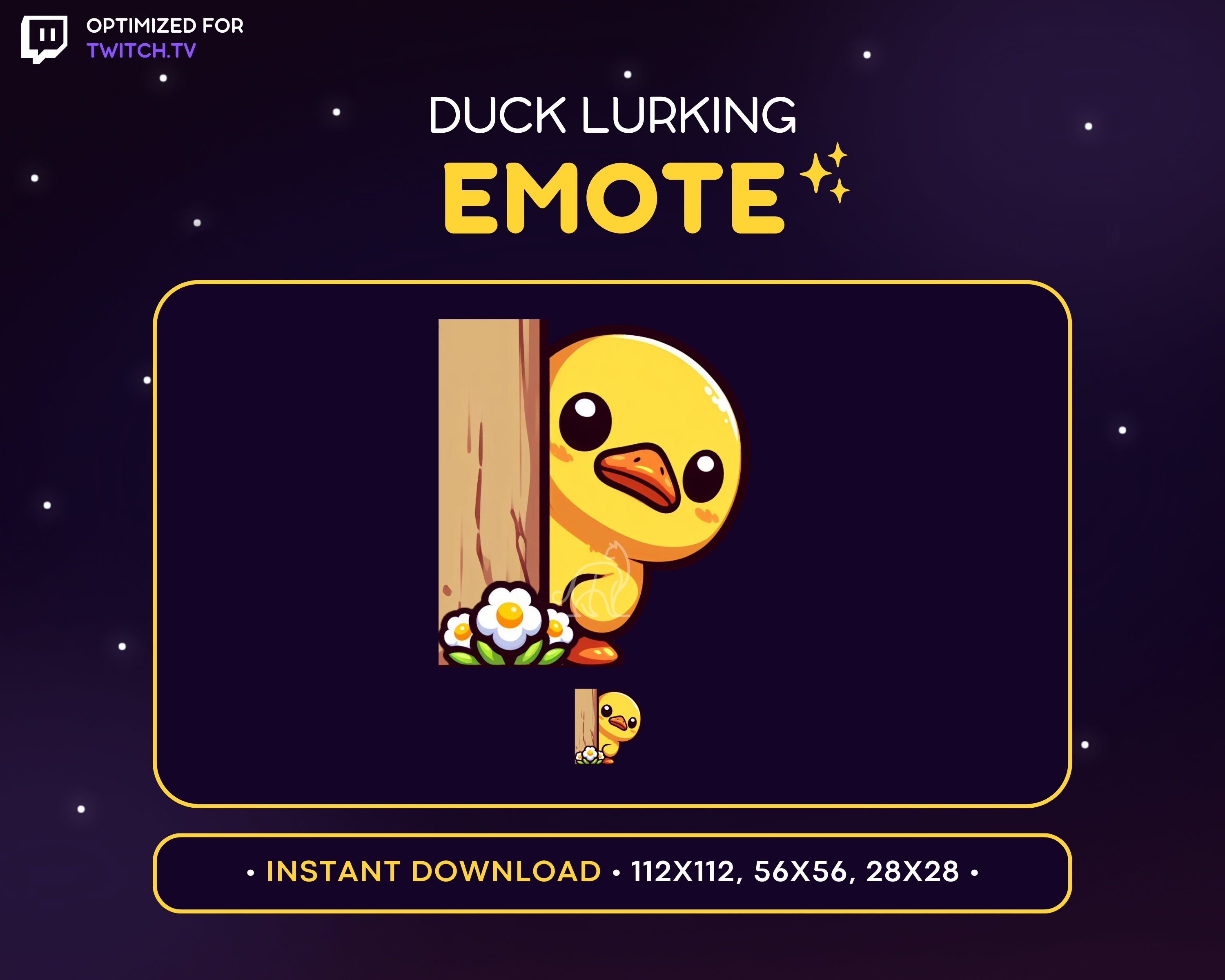 Cute Duck Twitch Emote Lurking Duck Emote, Duck Discord Emote, Gaming ...