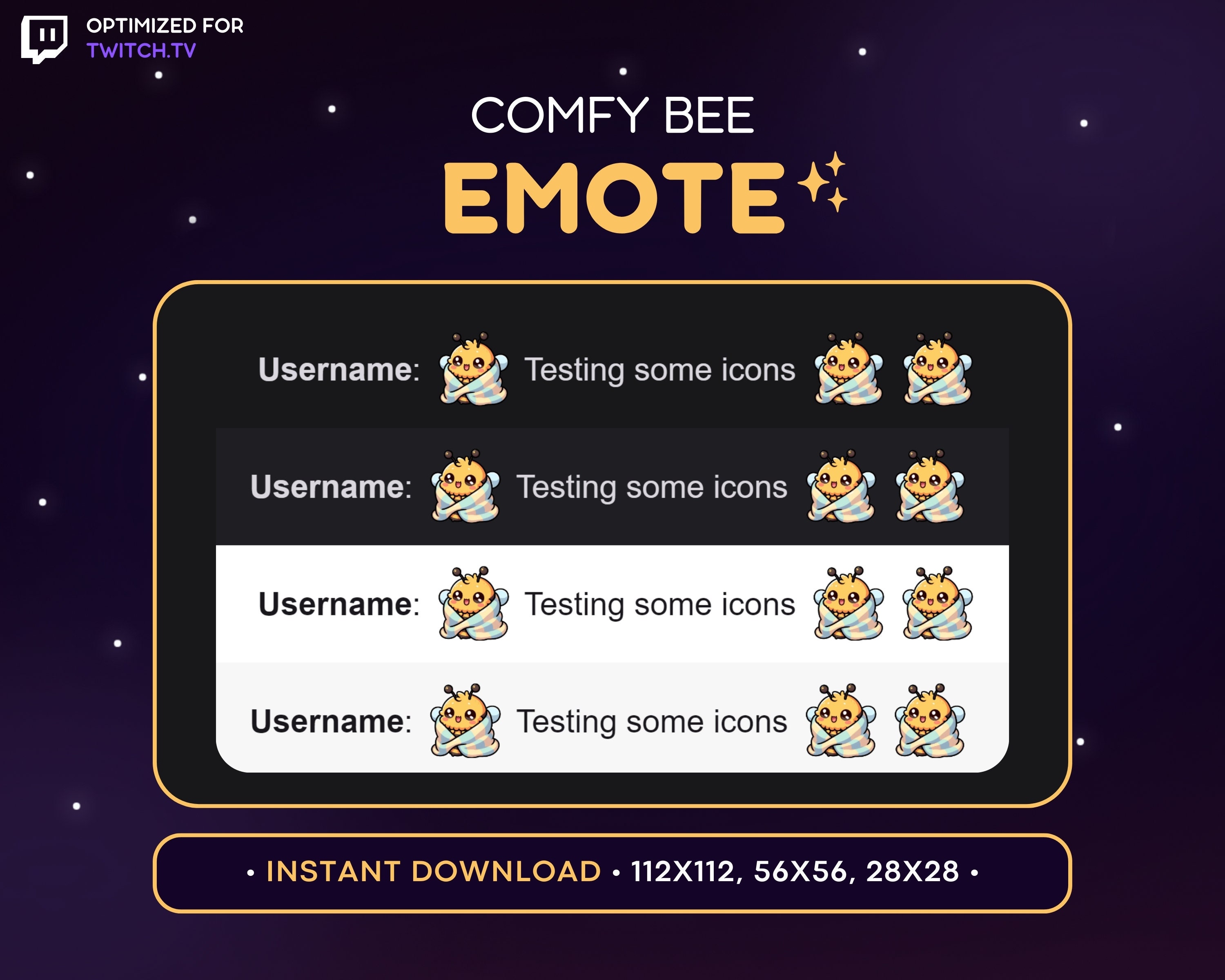 Cute Bee Twitch Emote Blanket - Comfy Bee Emote, Cat Discord Emote ...