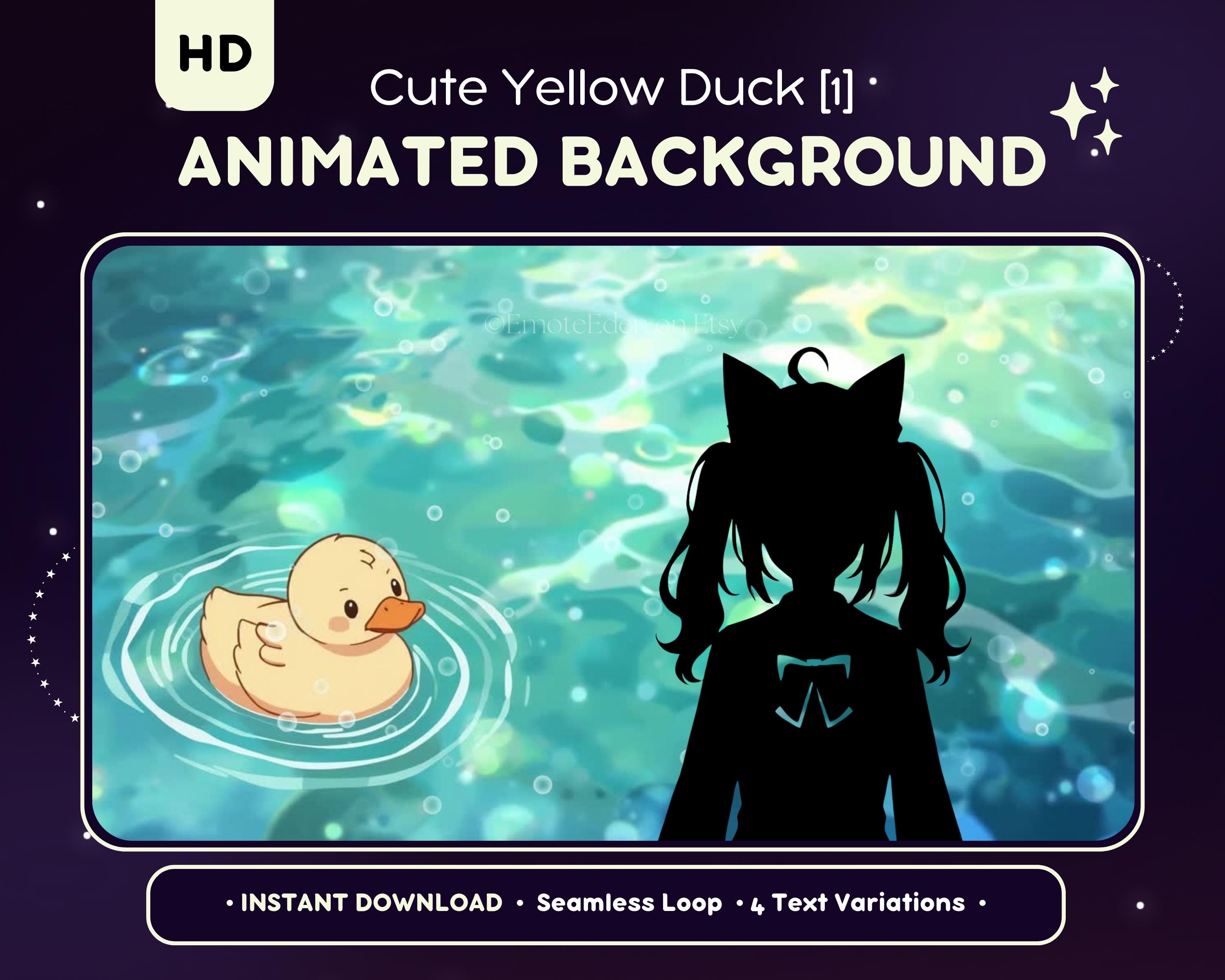 Stream Animated Background - Cute Yellow Duck, Water Theme, Nature ...