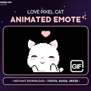 Happy Cute Cat Animated Emote - Animated Twitch Emote, Streaming Assets ...