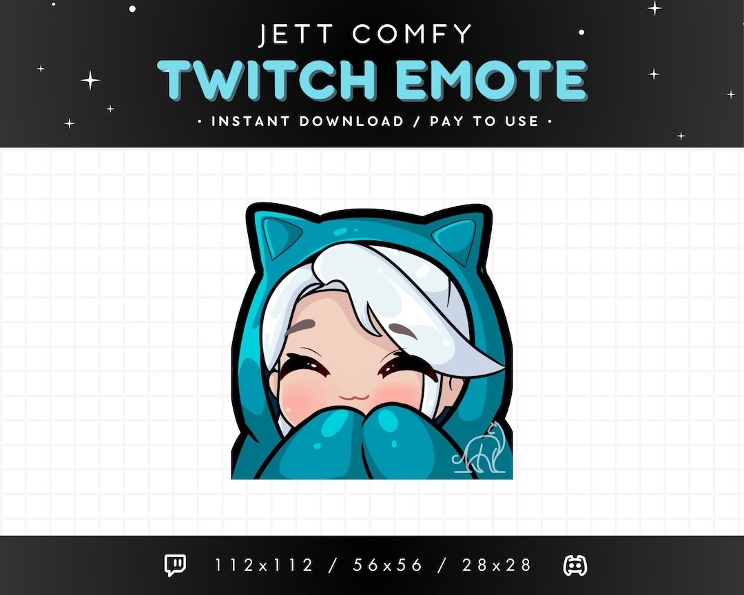 Valorant Jett Twitch Emote Comfy Jett Discord Emote, Jett Streaming ...