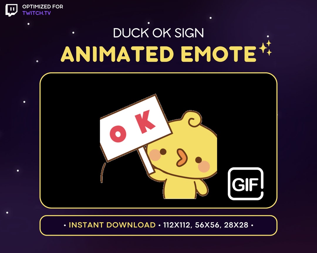 Ok Duck Animated Emote Animated Twitch Emote, Streaming Assets ...