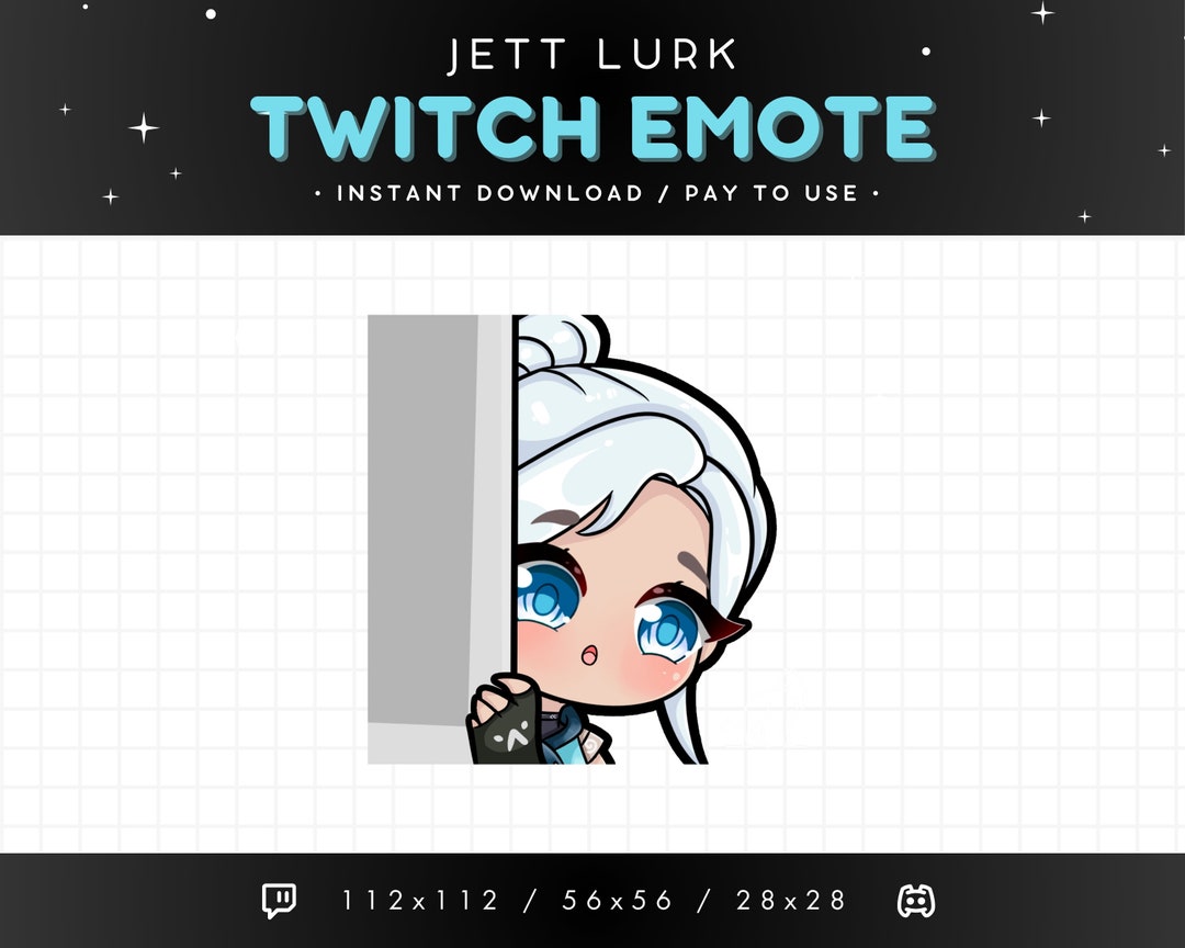 Valorant Jett Twitch Emote Lurk Jett Discord Emote, Jett Streaming ...