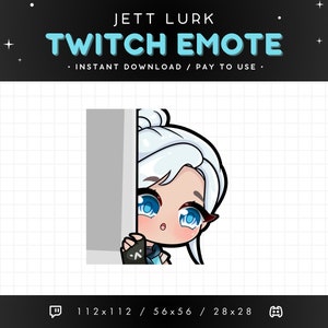 Valorant Jett Twitch Emote Lurk Jett Discord Emote, Jett Streaming ...