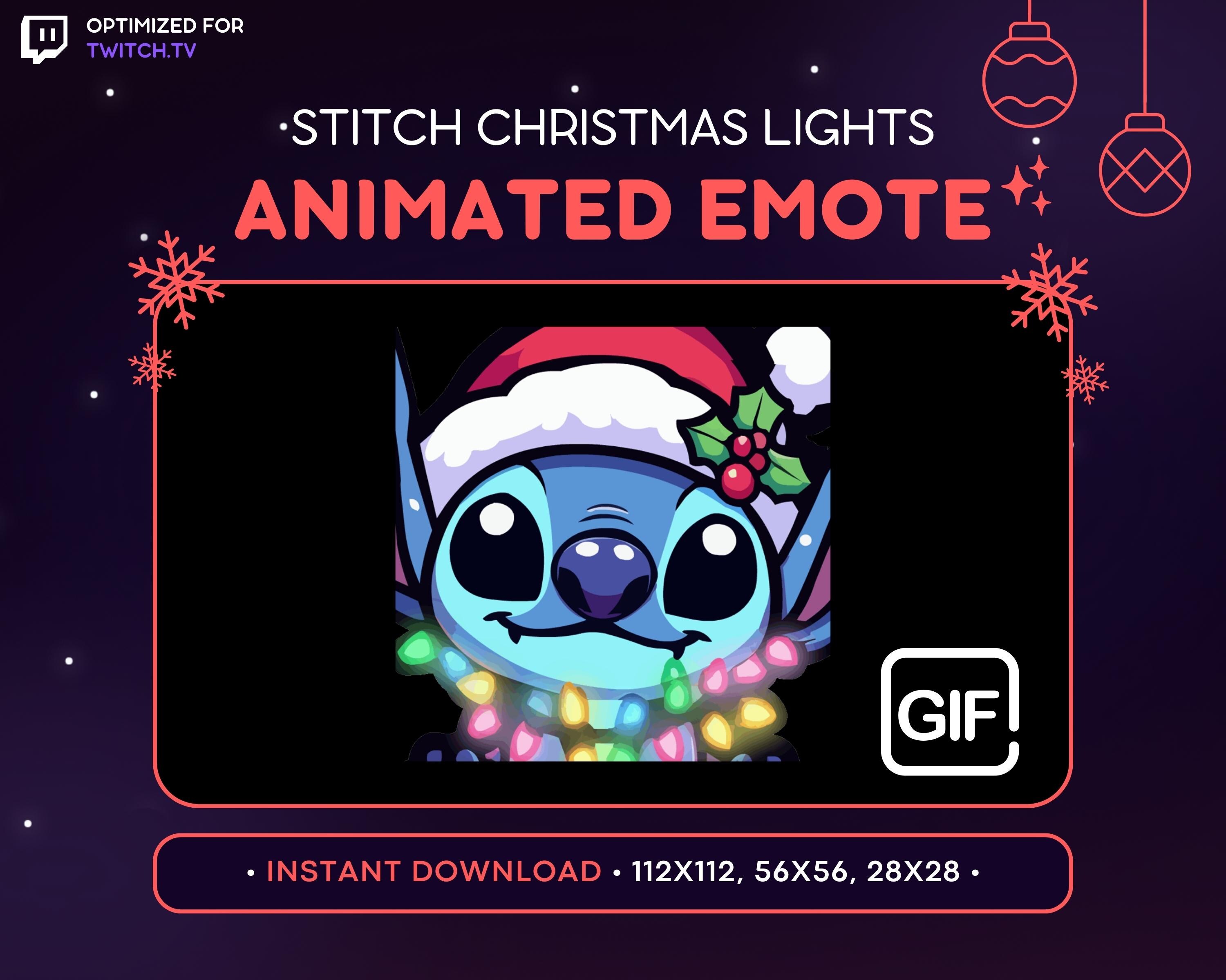 ANIMATED Stitch Christmas Twitch Emote - Holiday Stitch Discord Emote ...