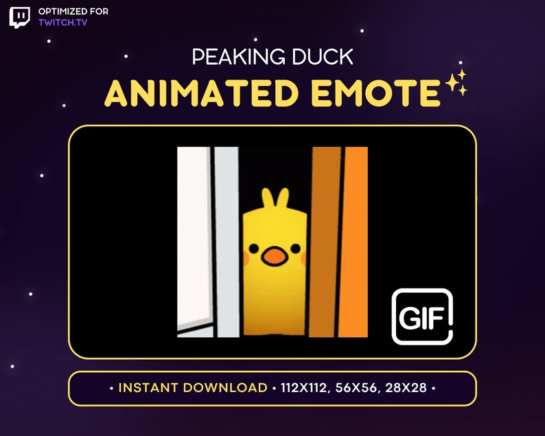 Peaking Duck Animated Emote - Chicken Animated Twitch Emote, Streaming ...
