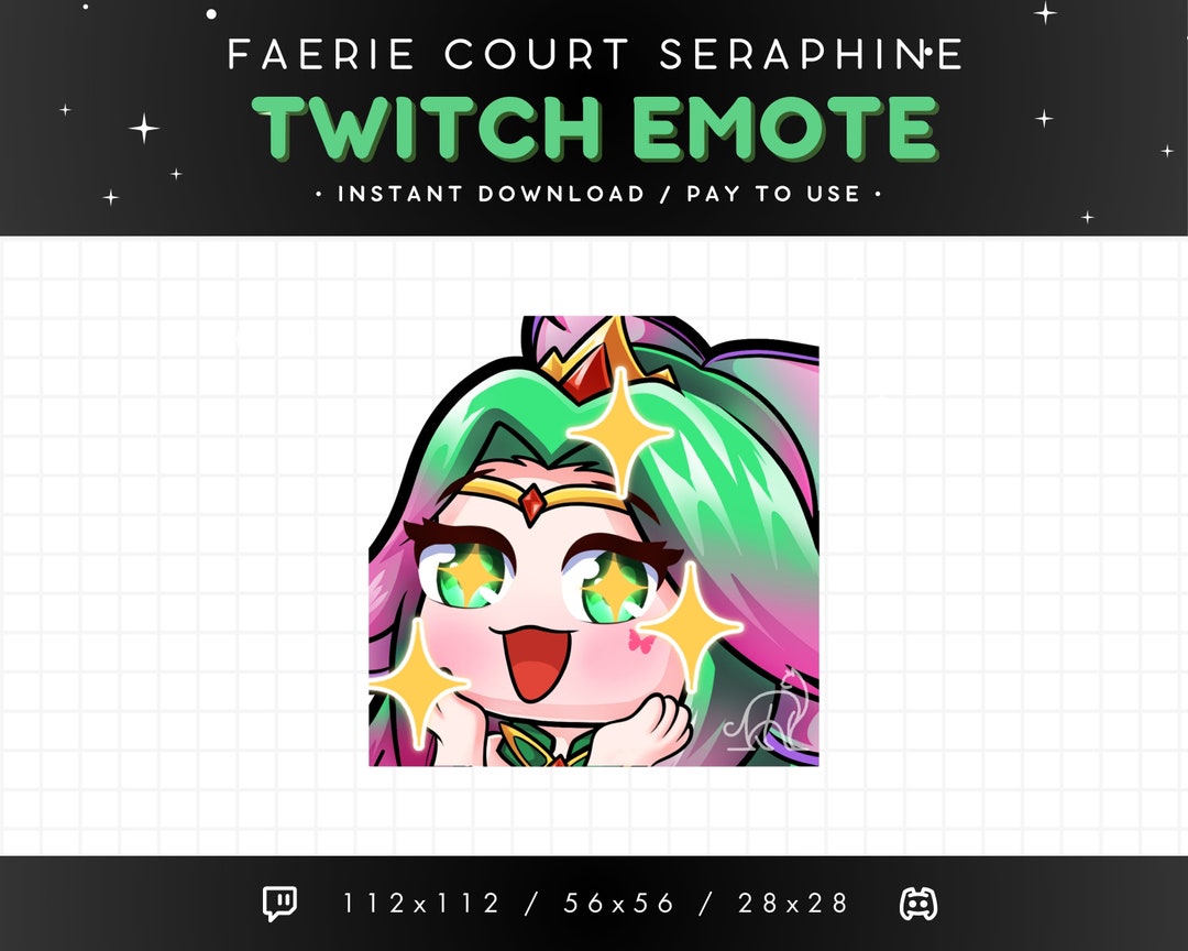 Faerie Court Seraphine Twitch Emote Amazed Seraphine League of Legends ...