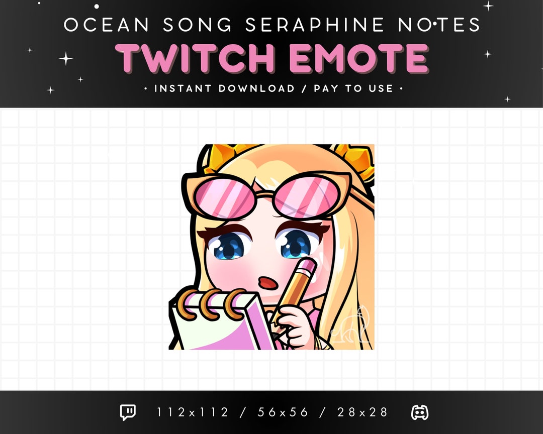 Ocean Song Seraphine Twitch Emote Notes Seraphine League of Legends ...