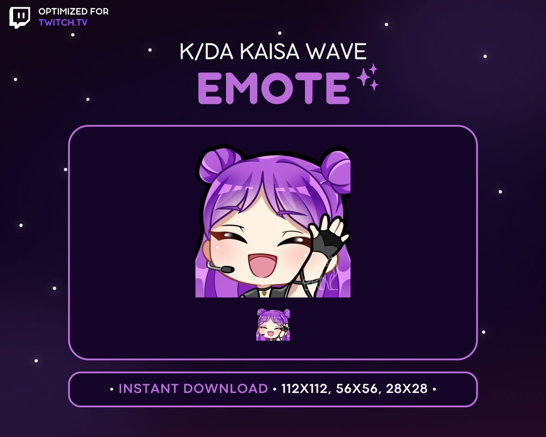 Kda Kaisa Twitch Emote Waving Kaisa League Of Legends Kaisa Discord Emote Streaming Asset