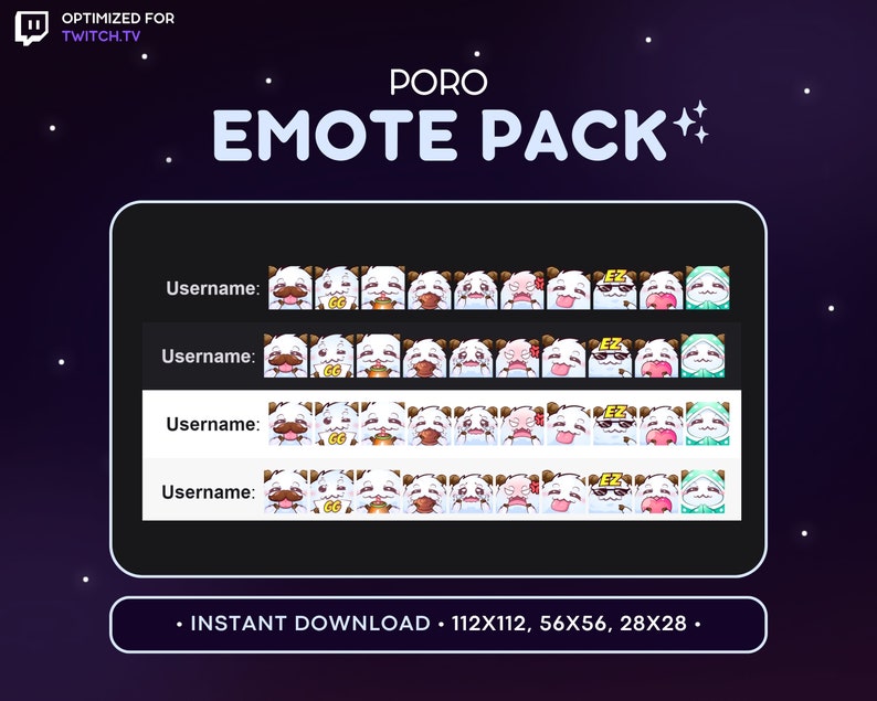 League of Legends Poro Twitch Emote Pack Poro Discord Emote, Streaming ...
