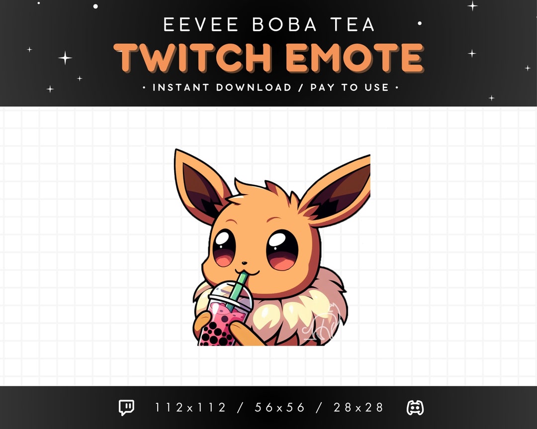 Cute Eevee Twitch Emote Pokemon Eevee Emote, Gaming, Streaming Assets ...