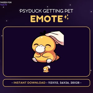 Psyduck Twitch Emote - Pet Psyduck Pokemon Emote, Gaming, Streaming ...