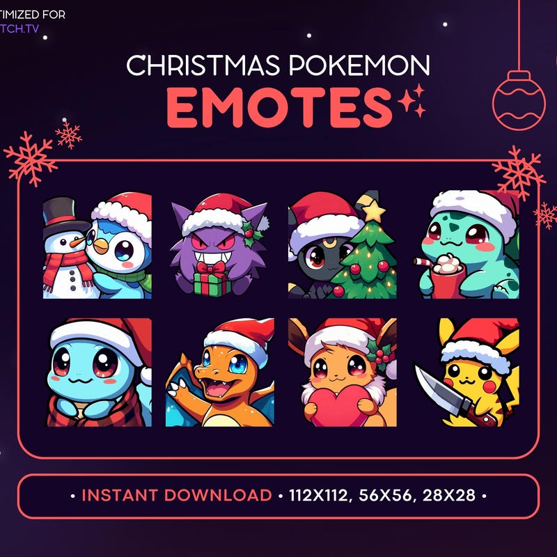 Christmas Eevee Emotes - Etsy