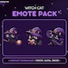 Cute Witch Black Cat Twitch Emote Pack - Witch Cat Emotes, Cat Discord ...