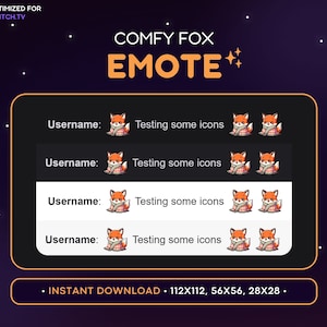 Cute Fox Twitch Emote Blanket - Comfy Fox Emote, Fox Discord Emote ...