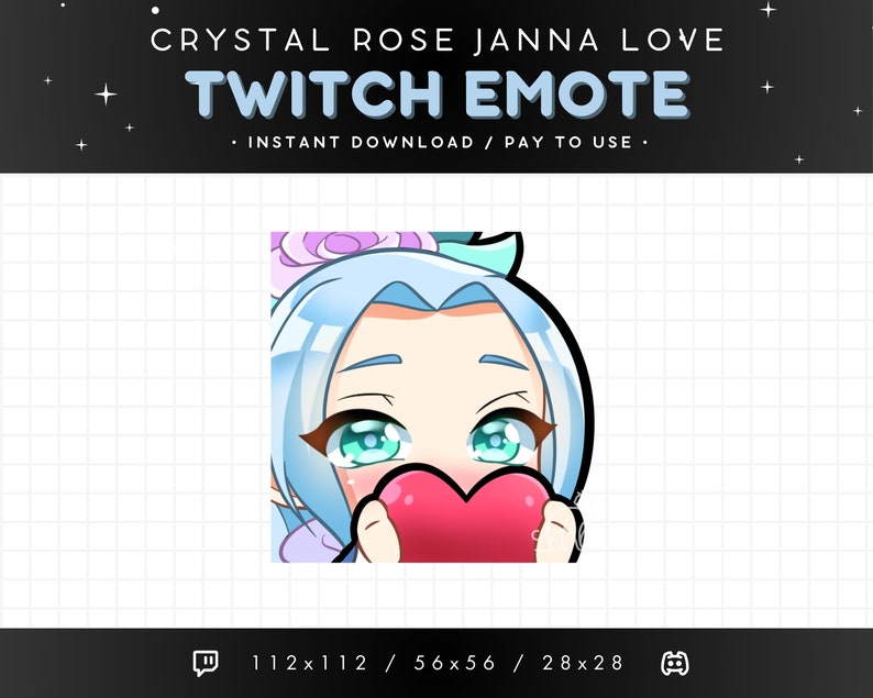 Crystal Rose Janna Twitch Emote Love Janna League of Legends, Cute ...