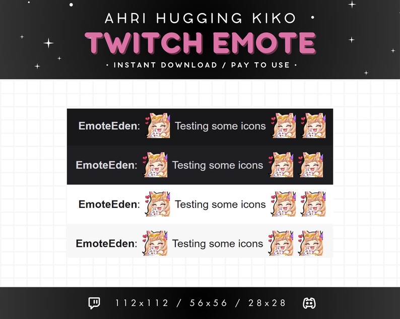 Star Guardian Ahri Twitch Emote Pet Kiko Ahri League of Legends, Ahri ...