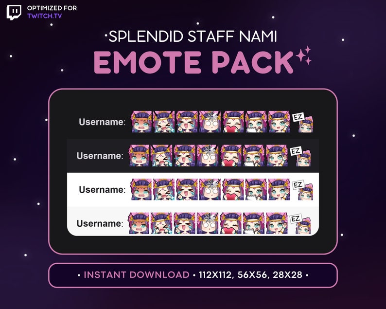 Splendid Staff Nami Emotes – League of Legends Streamer Pack (digital ...