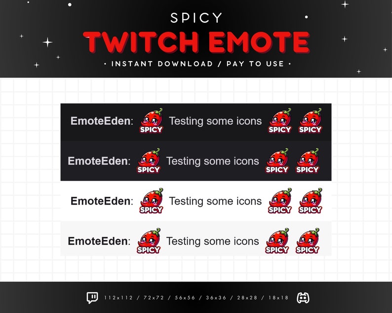 Spicy Twitch Emote Bell Pepper Spicy Emote, Spicy Discord Emote ...