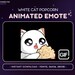 ANIMATED White Cat Popcorn Emote - Cute Animated Cat Discord Emote ...