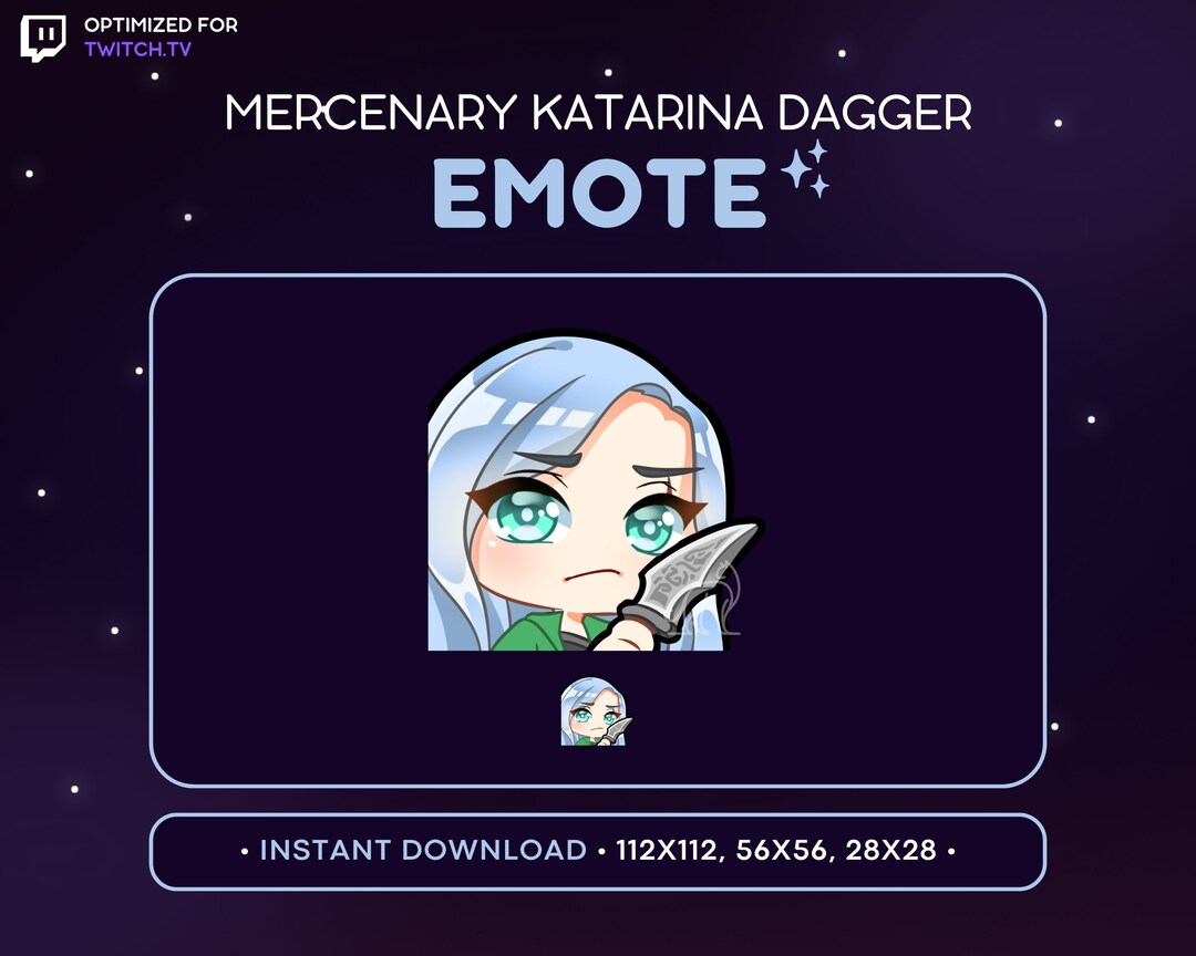 Gesto de Twitch de Katarina mercenaria: Daga Katarina League of Legends, Gesto de Discord de ...