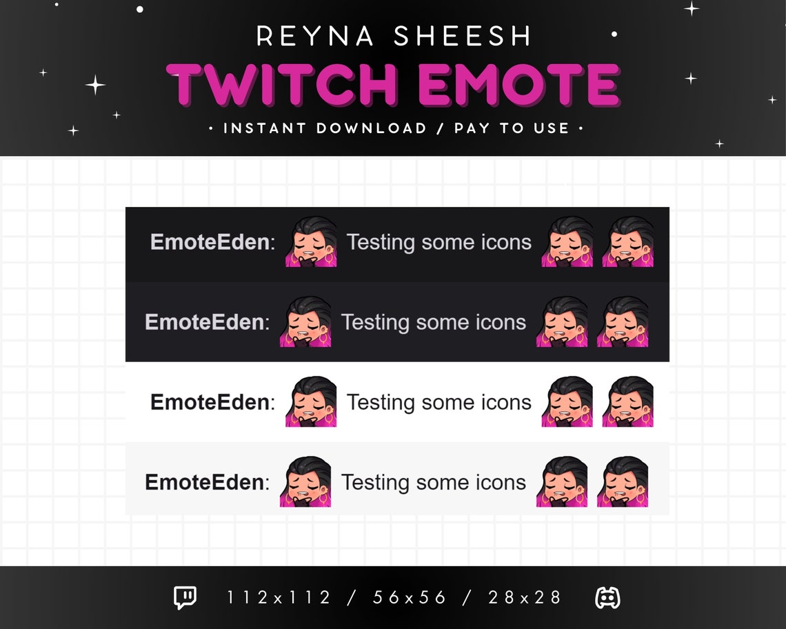 Valorant Reyna Twitch Emote Sheesh Reyna Discord Emote, Reyna Streaming ...