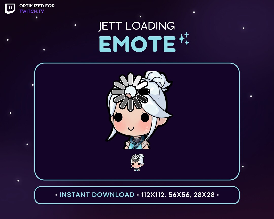 Valorant Jett Twitch Emote Loading - Jett Discord Emote, Jett Streaming ...