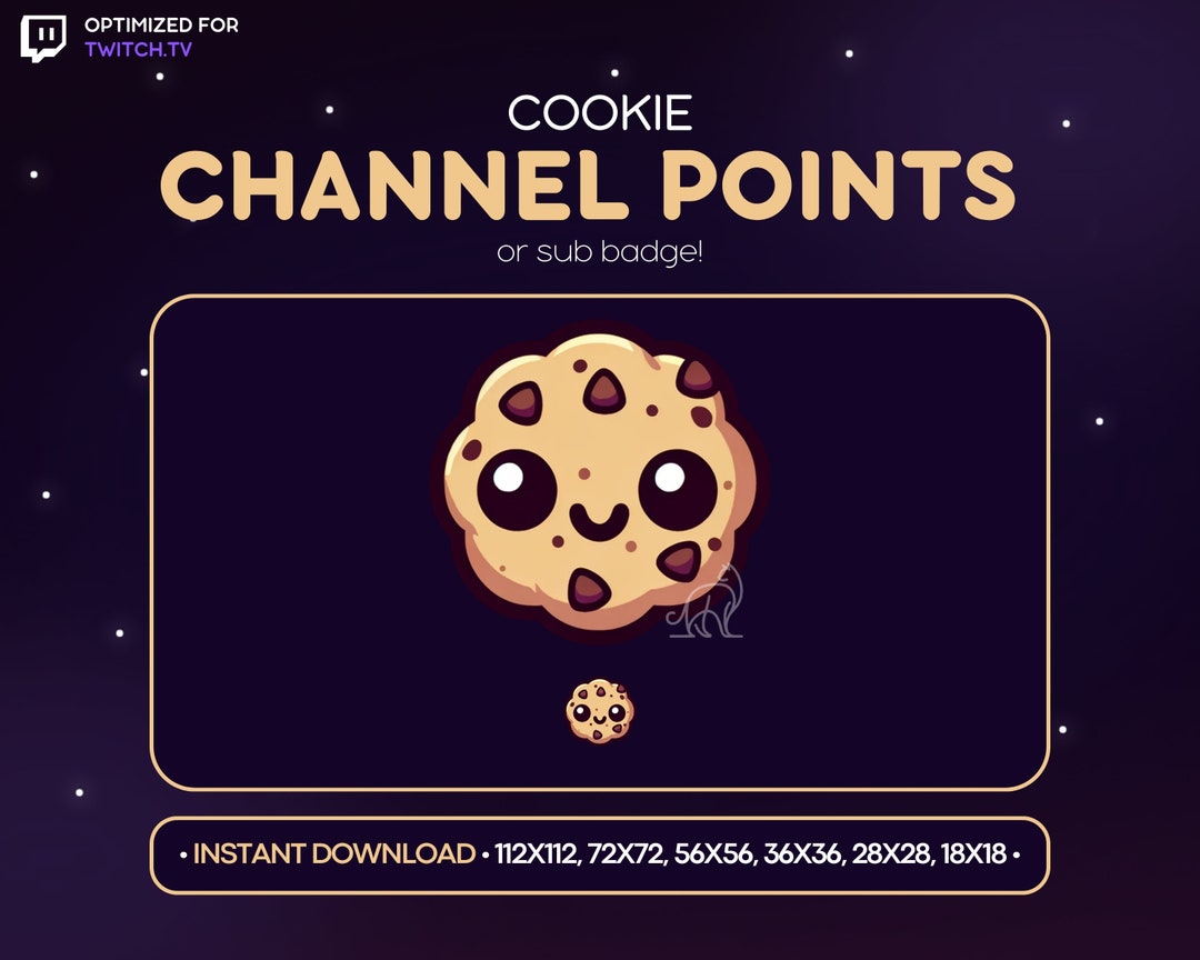 Cookie Twitch Channel Point Icon, Sub Badge, Emote - Cookie Discord ...