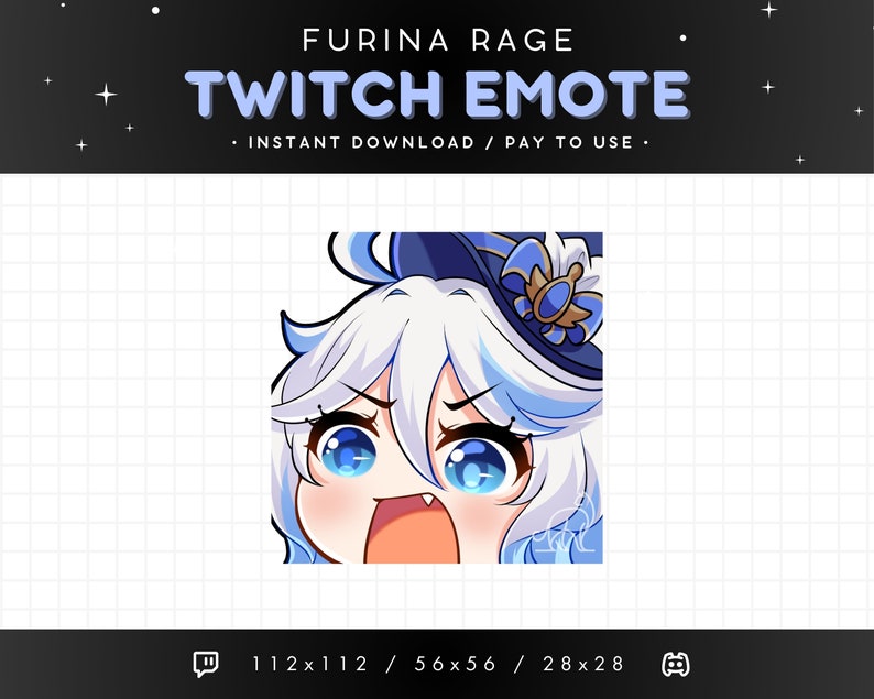 Furina Genshin Impact Twitch Emote Rage Genshin Discord Emote ...